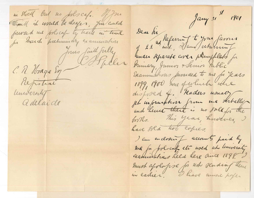 Carl Louis Spehr - Mount Gambier - Concerning Pamphlets for 1899 1900 ...