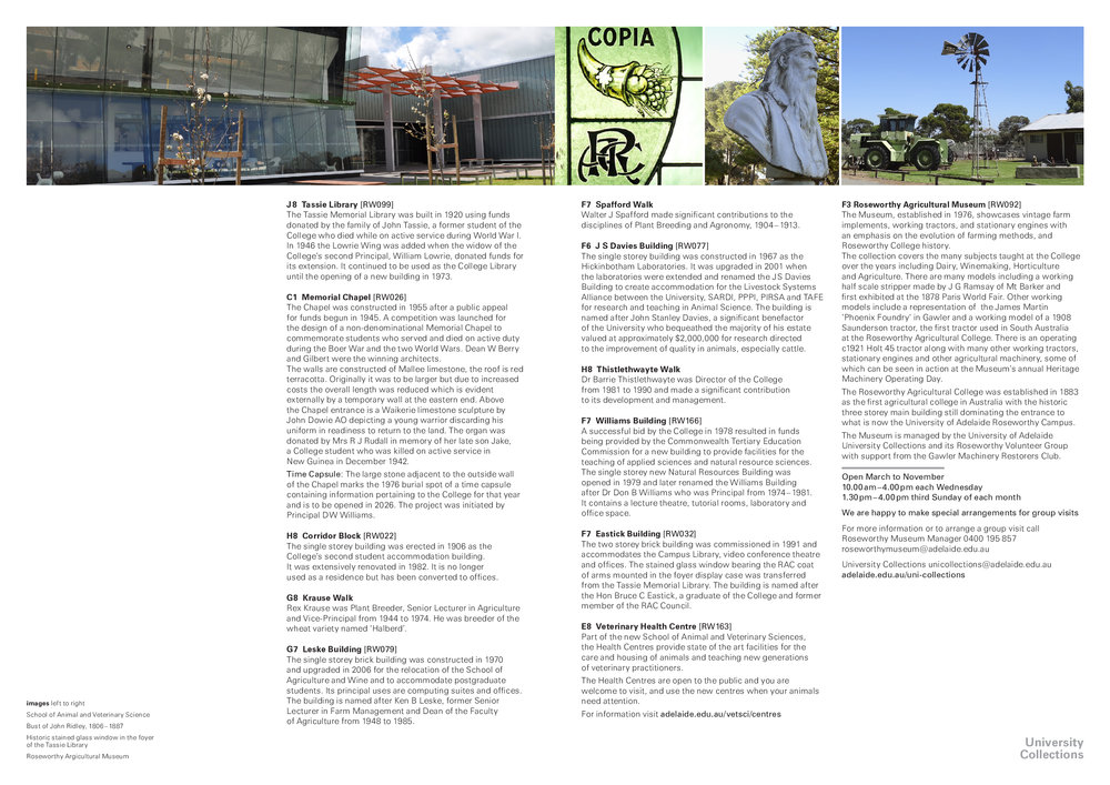 Roseworthy Campus - Self Guided Cultural Tour | The University of Adelaide